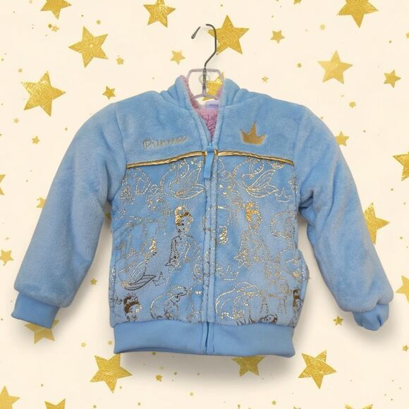 Disney | Jackets & Coats | 5t Disney Princess Sherpa Fleece Puff Jacket ...